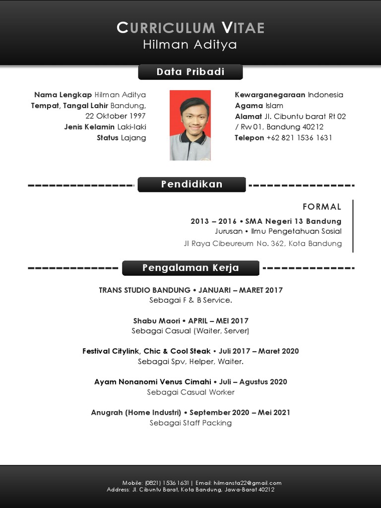 CV Hilman Aditya | PDF