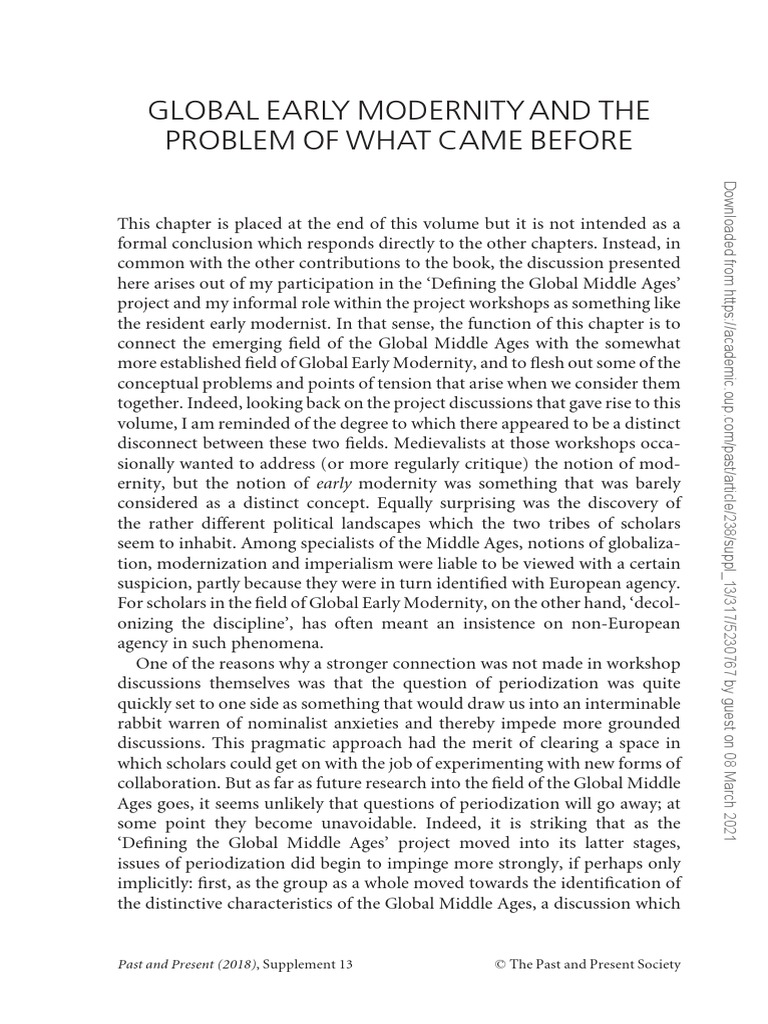 Connecting History Analysis | PDF | Early Modern Period | Modernity