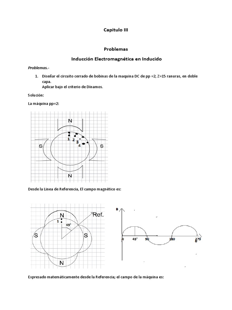 Probl Cap 3 Induccion en Armadura | PDF | Vector Euclidiano | Inductor