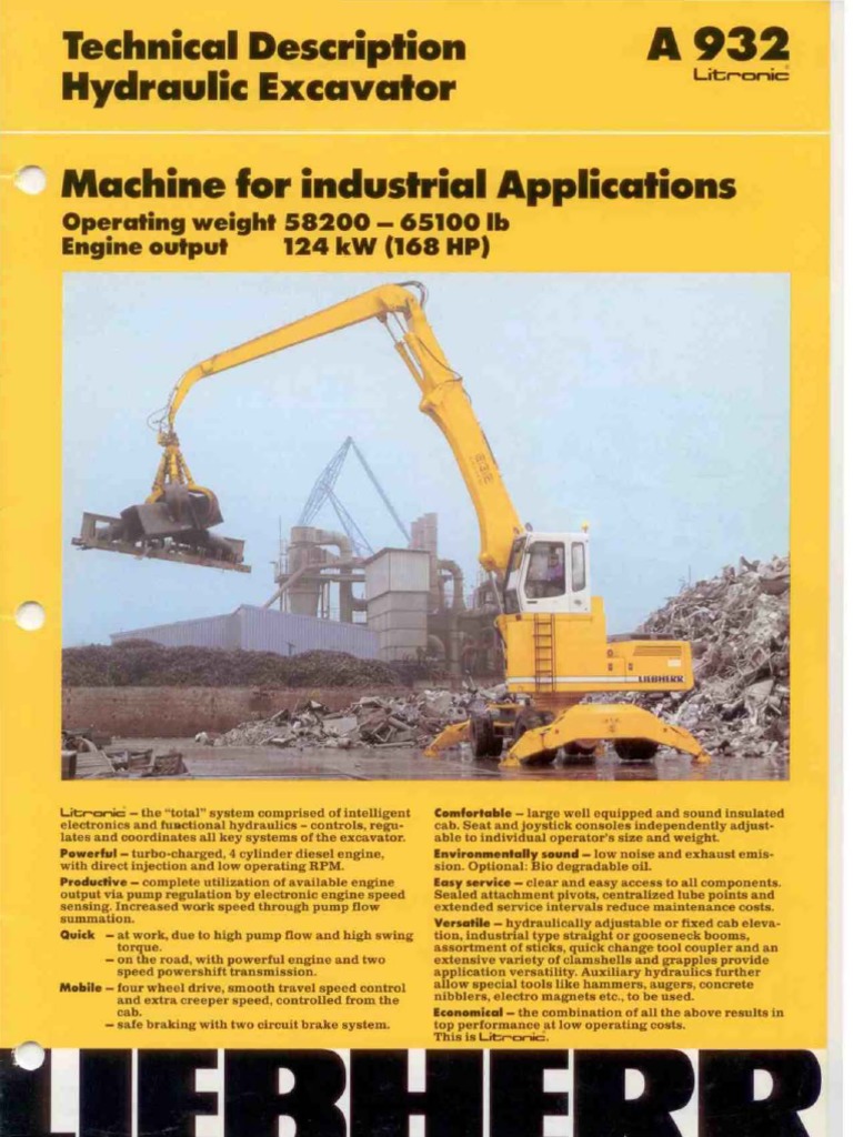 Liebherr A 932litronic | PDF | Pump | Engines