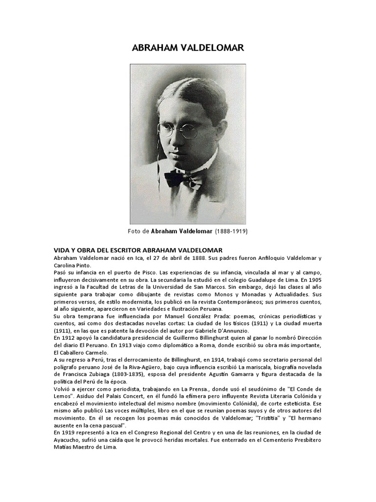 Abraham Valdelomar | PDF | Clásicos