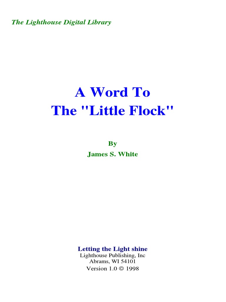 A Word To The Little Flock by James White | PDF | Jacob | Resurrection ...