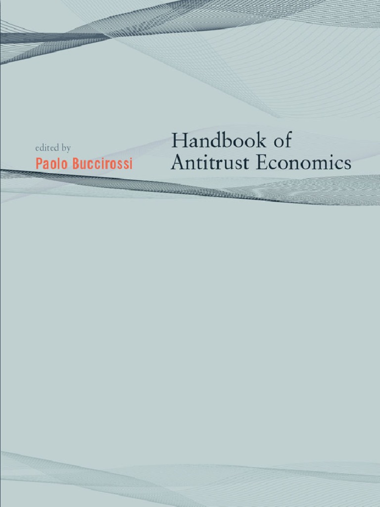 2008 - MIT - Handbook of Antitrust Economics | PDF | Competition Law ...