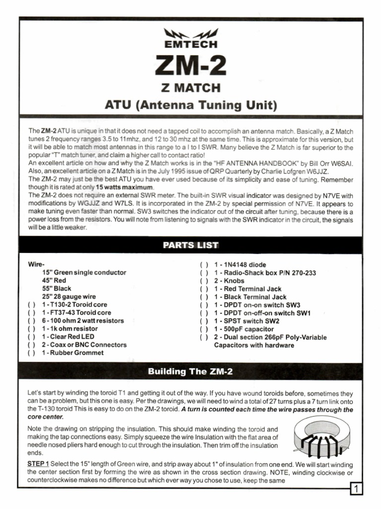 Emtech ZM-2 ATU | PDF