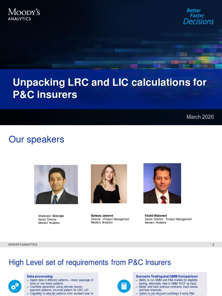PDF - Unpacking LRC and LIC Calculations For PC Insurers | PDF | Moody ...