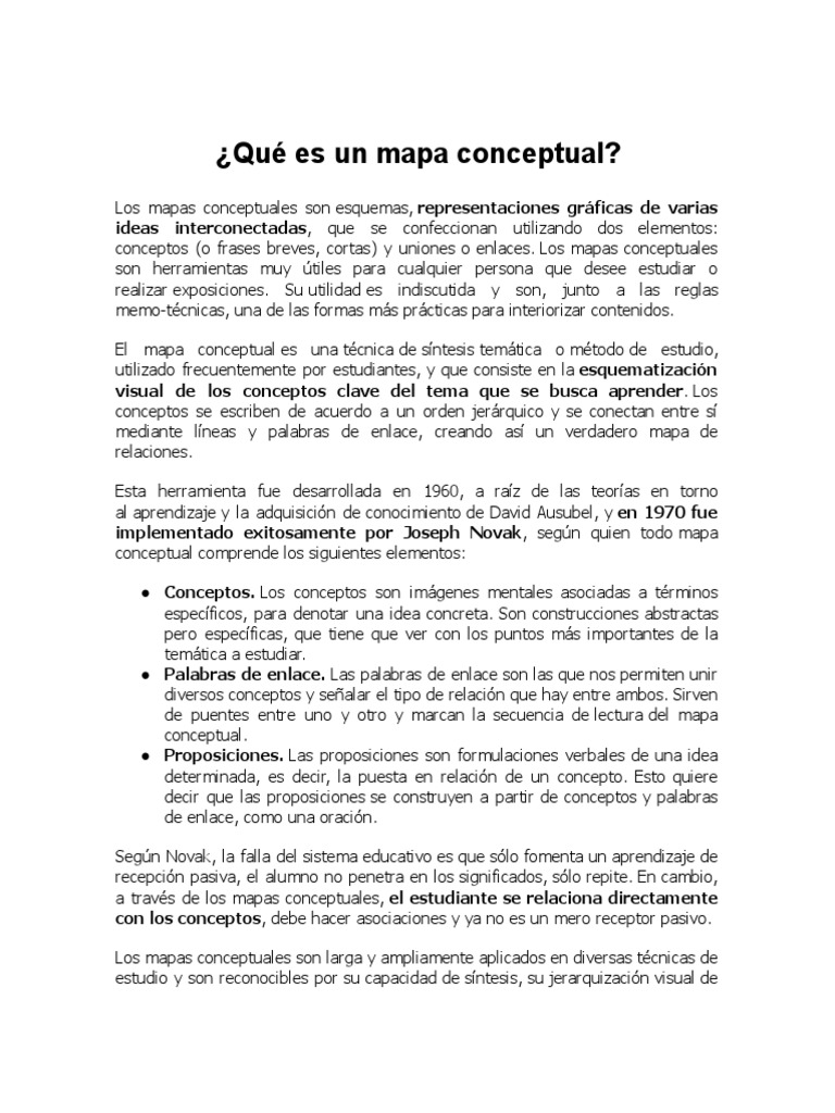 Que Es Un Mapa Conceptual | PDF | Cognición