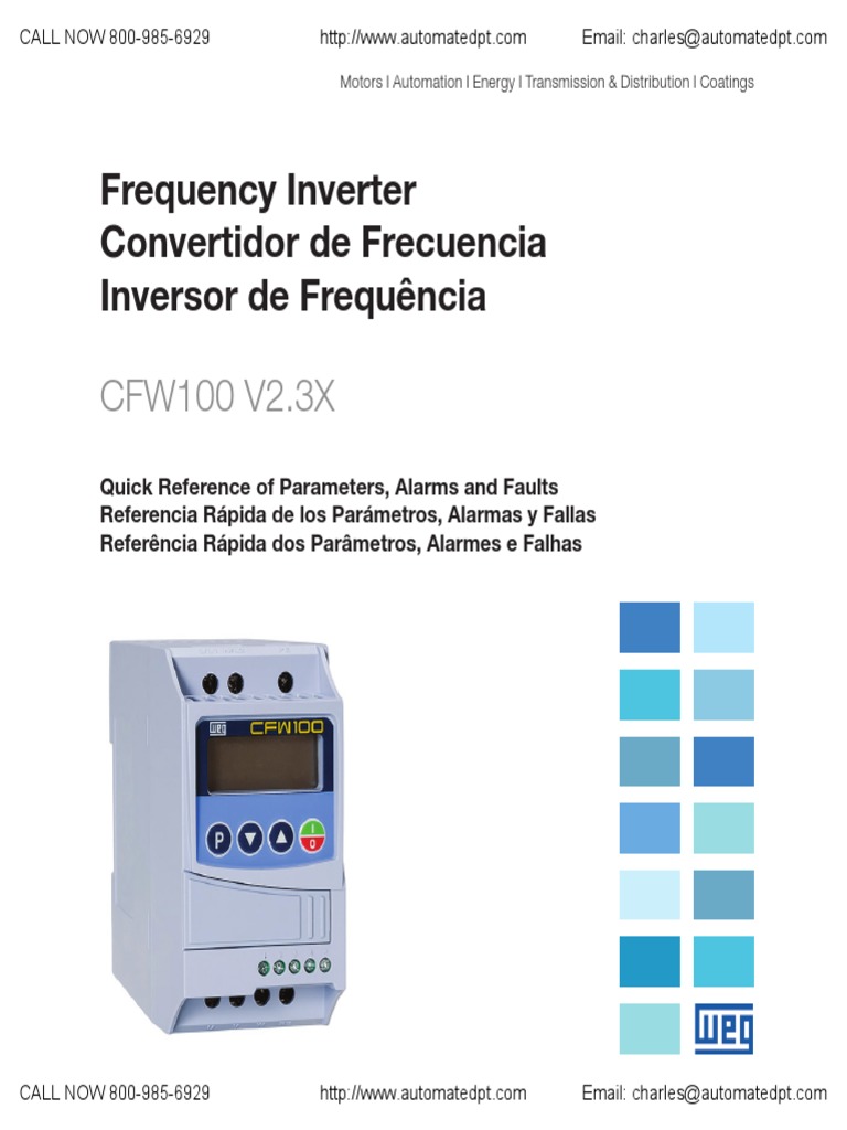 WEG Cfw100 Quick Parameter Reference 10001432616 2.3x Quick Guide ...