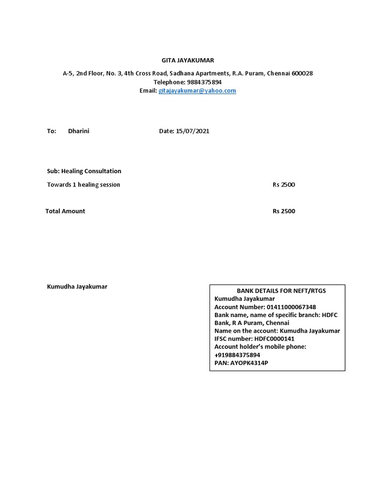 Invoice and Client Declaration | PDF