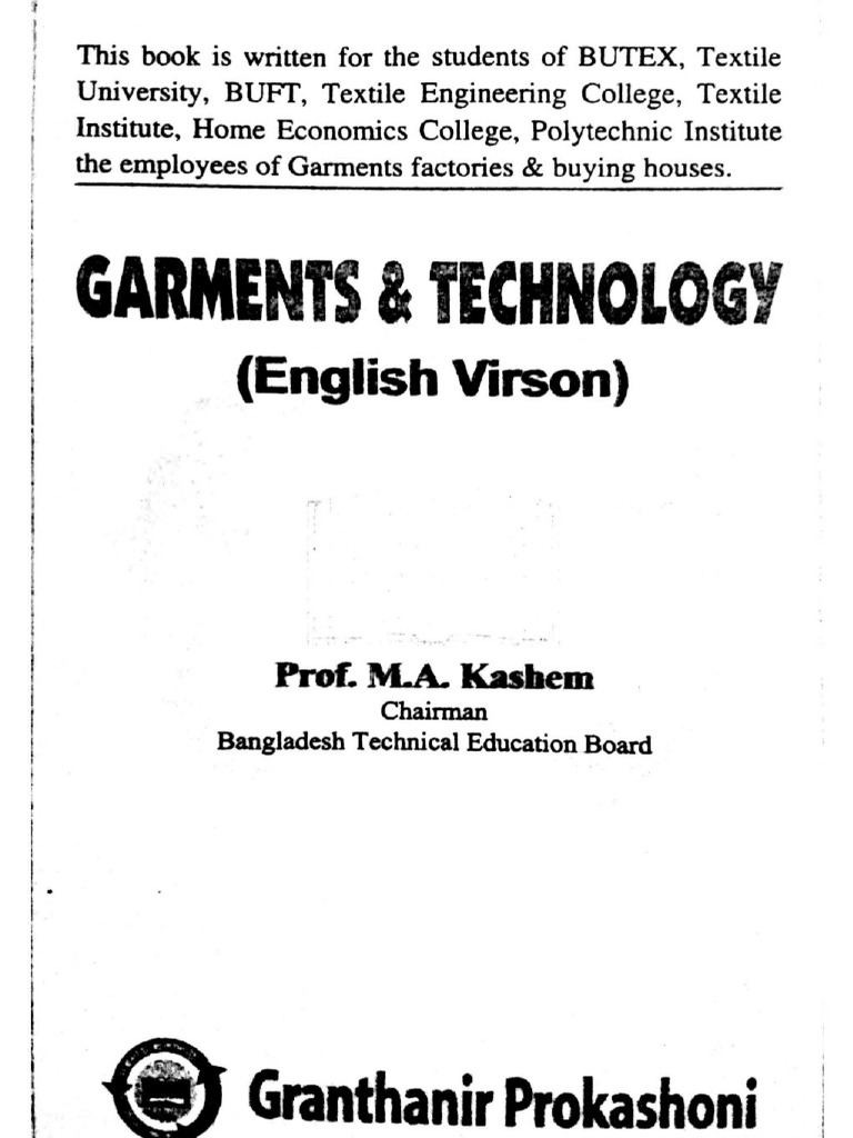 Garments-&-Technology by M A Kashem | PDF