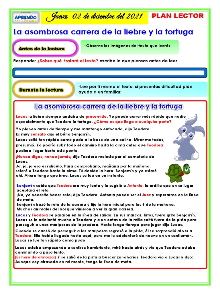 Carrera de la Liebre y la Tortuga | PDF