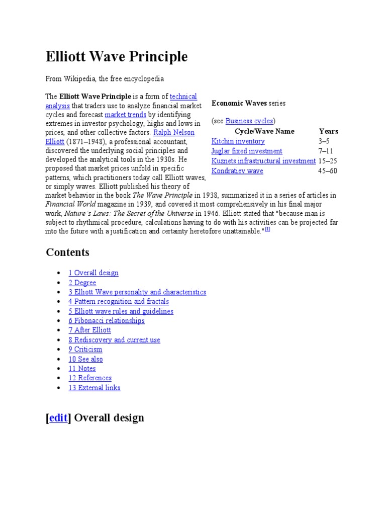 Elliott Wave Theory | PDF | Financial Markets | Market (Economics)