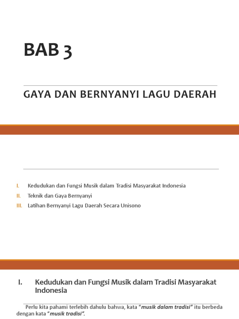 BAB 3 Gaya Dan Bernyanyi Lagu Daerah-1 | PDF