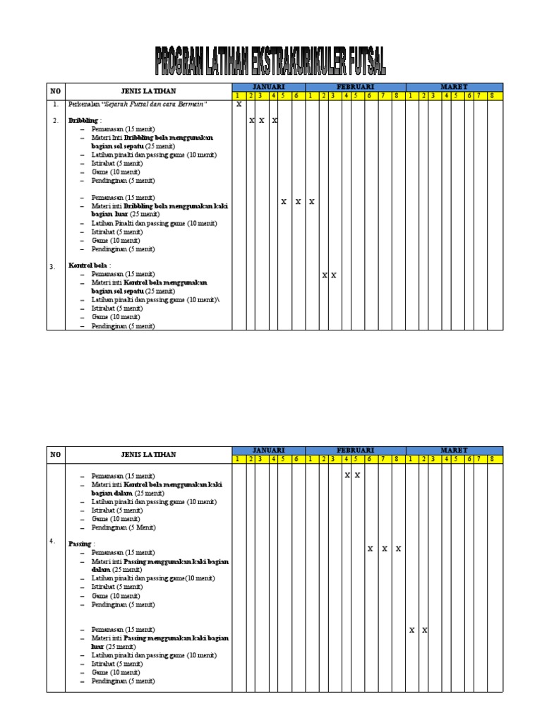 Program Latihan Futsal Rangga | PDF
