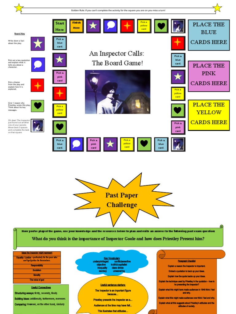 An Inspector Calls The Board Game | PDF