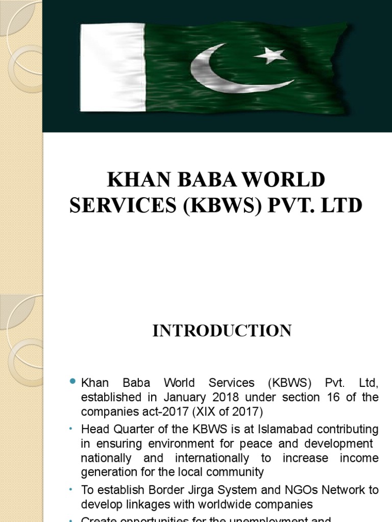 Khan Baba World Services (KBWS) Pvt. LTD | PDF