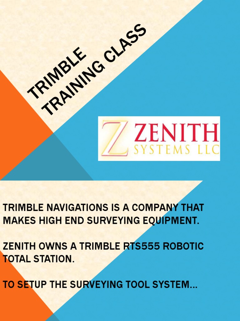 Trimble Training | PDF | Computing | Manufactured Goods