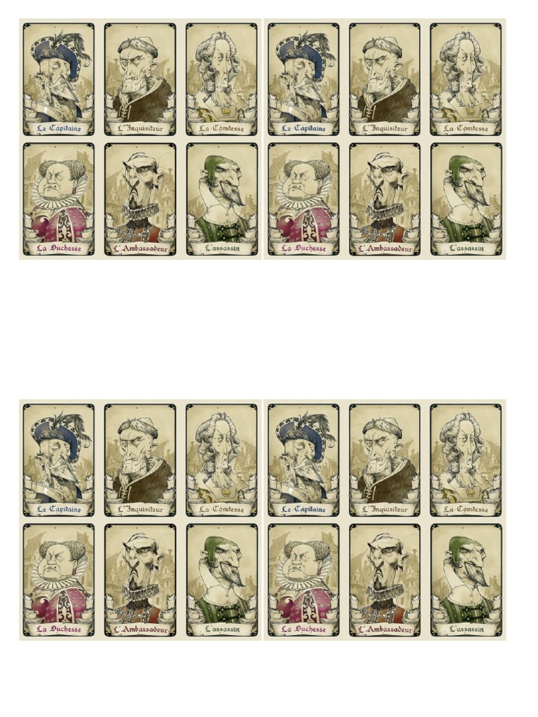 Jogo Coup Cartas Antigas | PDF