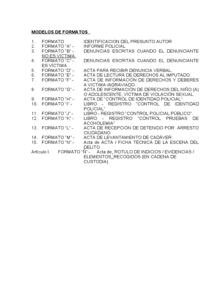 Actas PNP NCPP | PDF | Policía | Gobierno