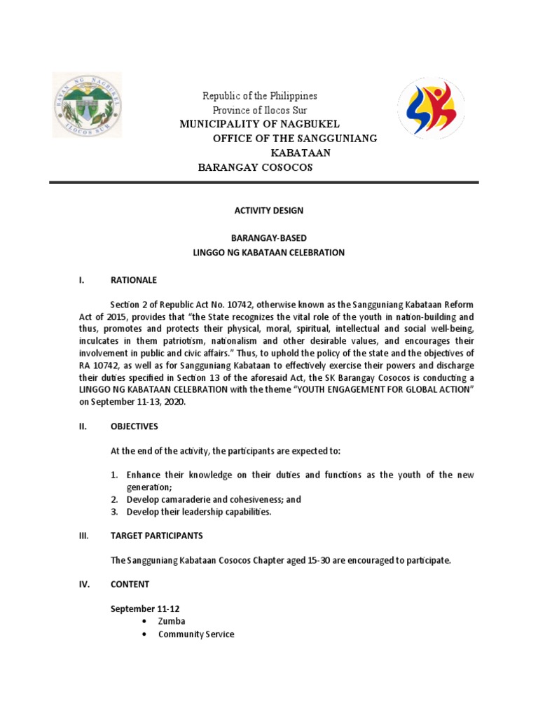 SK Activity Design (Cosocos) | PDF | Government