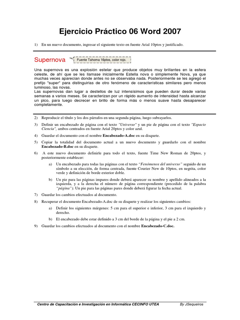 Ejercicio Practico 6 Word | PDF | Métodos y materiales de enseñanza | Ciencia y matemáticas