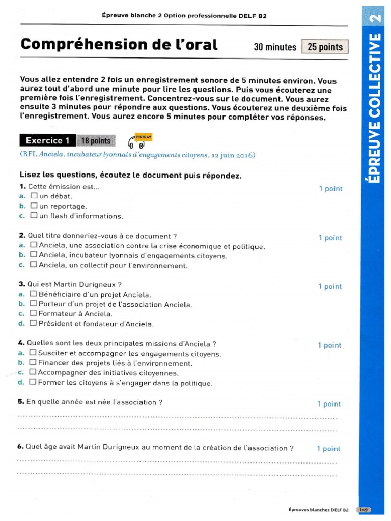 Le DELF B2 100% Réussite Épreuves 2 | PDF