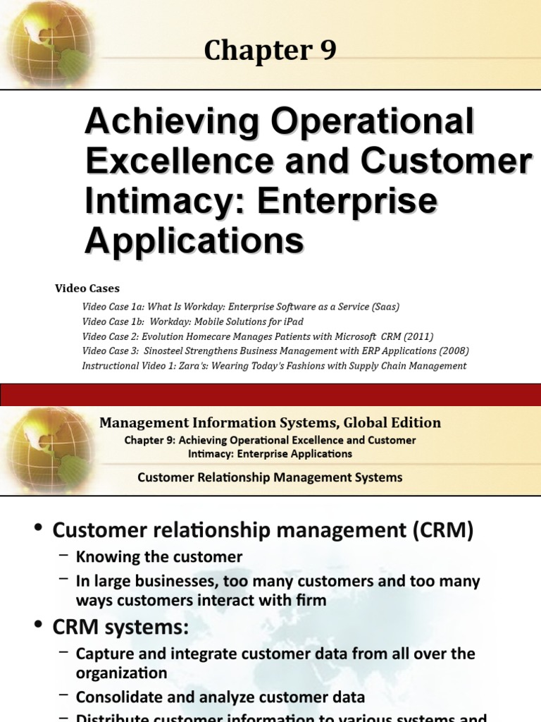 Achieving Operational Excellence and Customer Intimacy: Enterprise ...