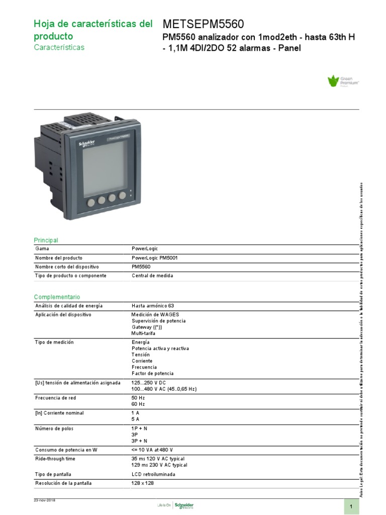 Análisis y Especificaciones del PM5560 | PDF | Frecuencia | Ingeniería ...