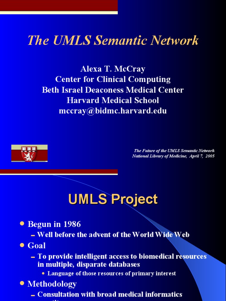 The UMLS Semantic Network | PDF | Cognitive Science | Information Science