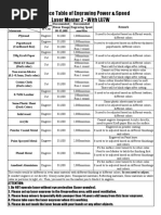 Material Settings File For Xtool Material | PDF | Engraving | Laser
