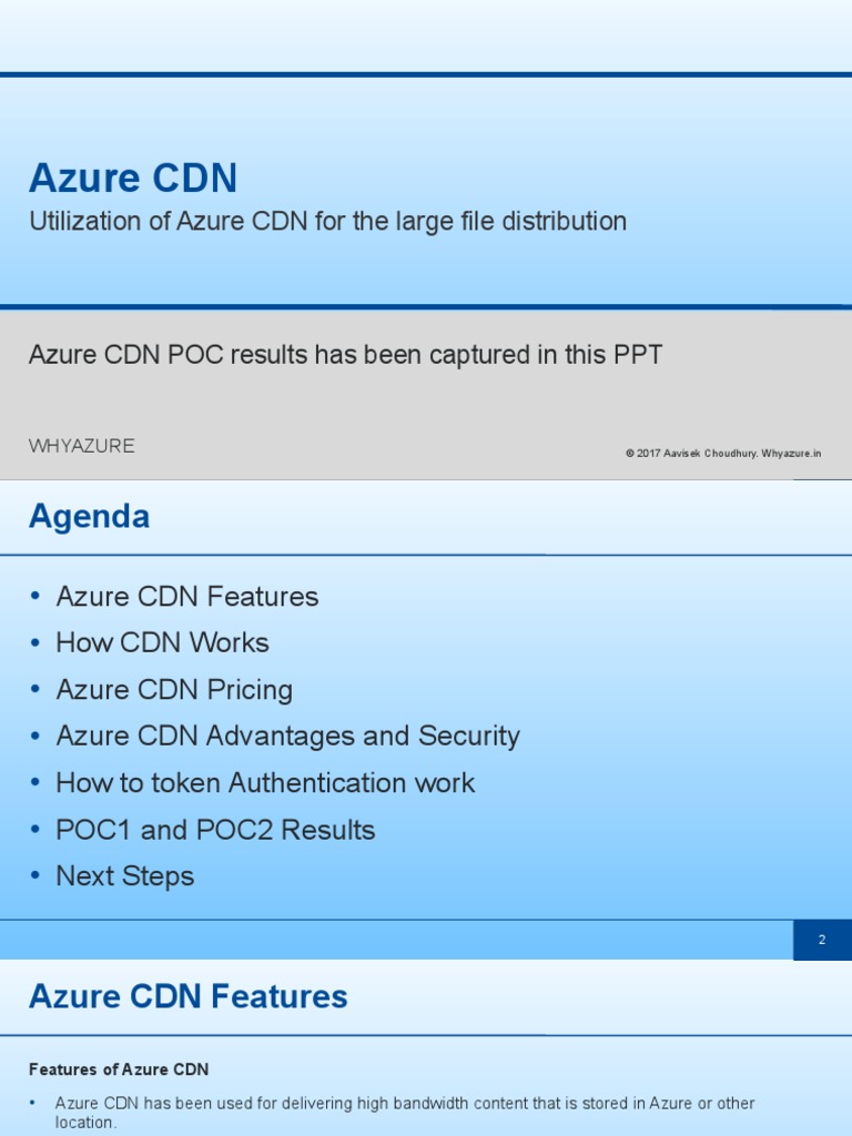 Azure CDN Presenatation | PDF | Microsoft Azure | Internet Protocols