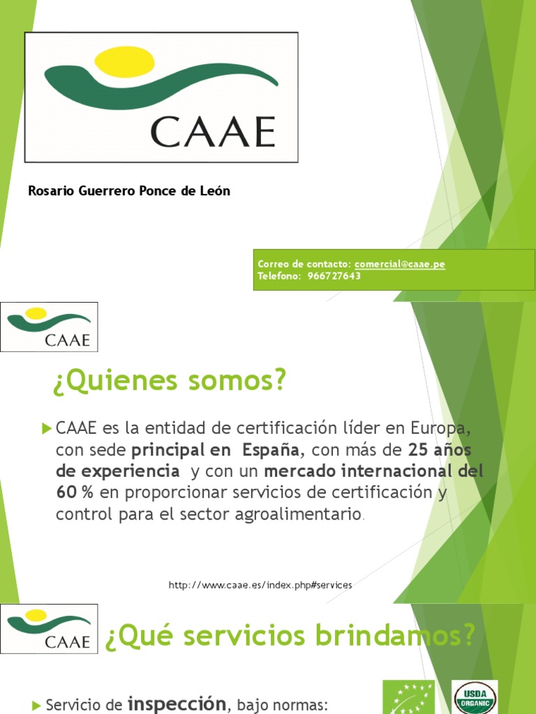 Certificación CAAE para Agroalimentaria | PDF | Fertilizante | Auditoría