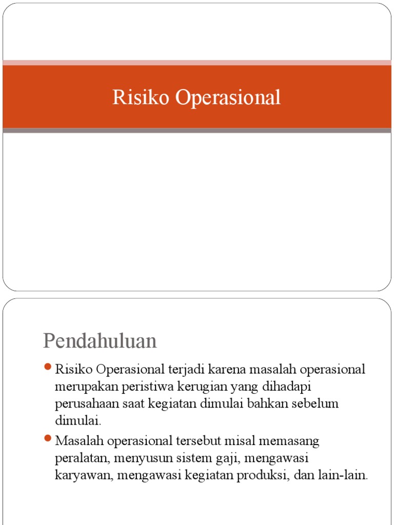 Risiko Operasional | PDF