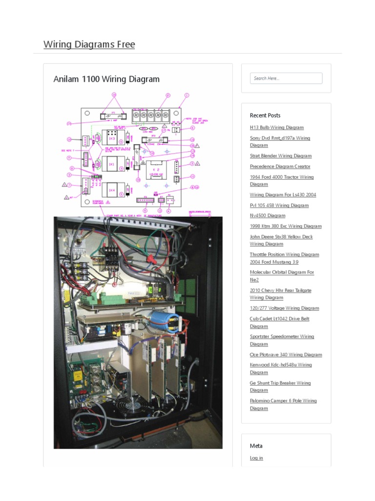 Anilam 1100 Wiring Diagram | PDF | Programmable Logic Controller ...