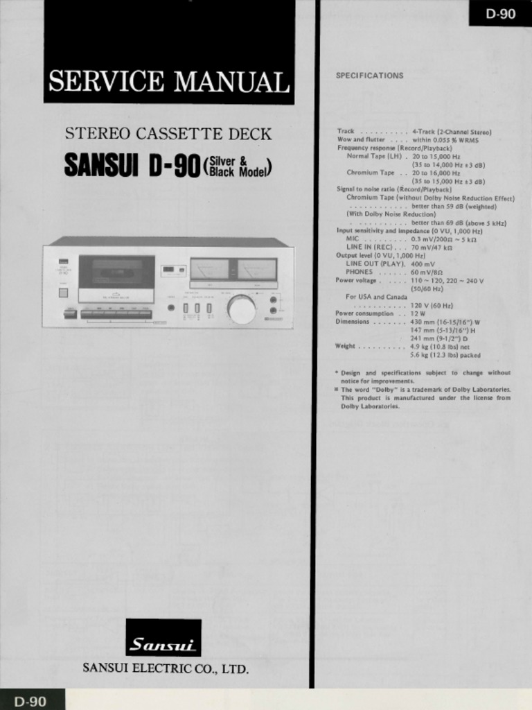 Sansui d-90 SM | PDF