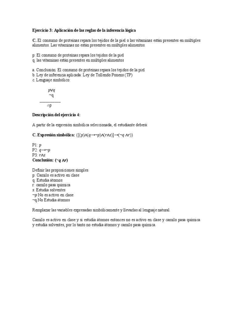 Ejercicio 3 Unidad 1 Doris Adriana Parra Betancourt | PDF | Inferencia ... Ejercicio 3 Unidad 1 Doris Adriana Parra Betancourt | PDF | Inferencia ...