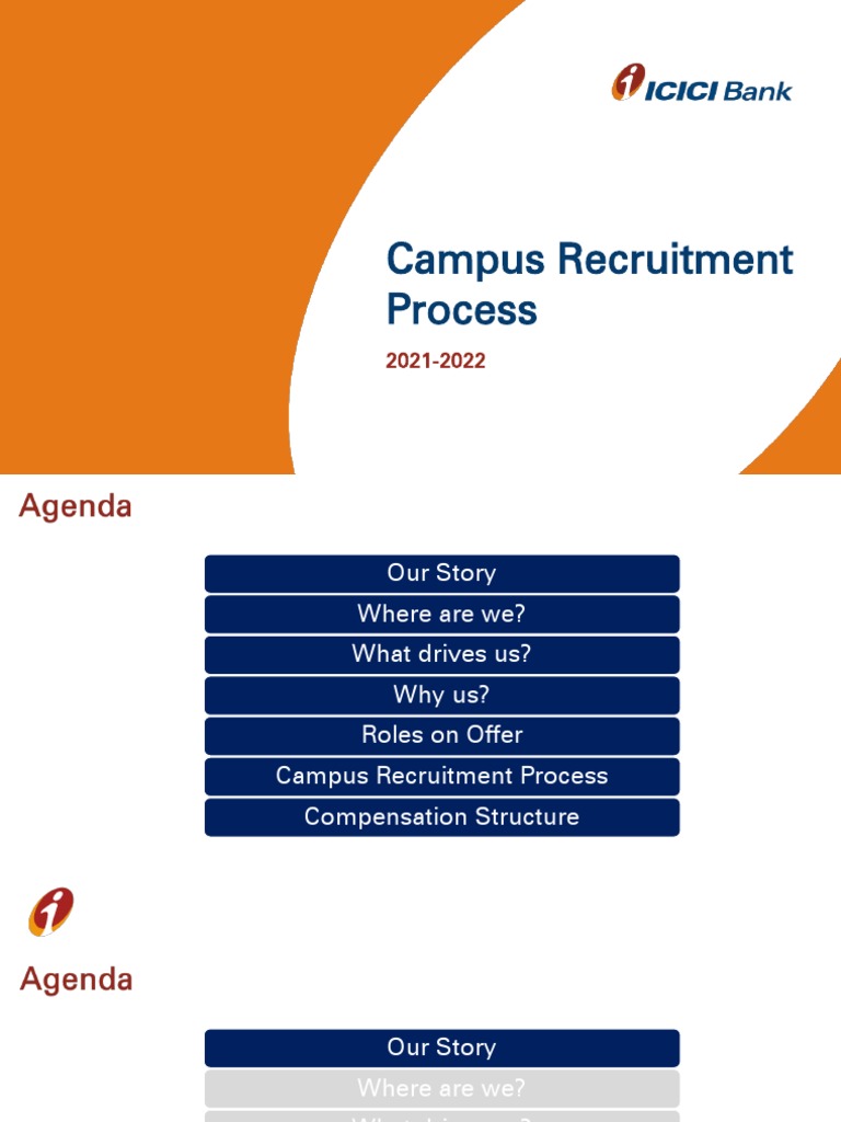 ICICI Final Placement PPT-DMII Non Select 2021 | PDF | Banks | Leadership