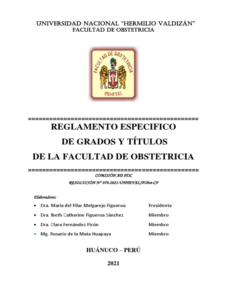 Reglamento Especifico de Grados y Titulos de La Fobst 2021 | Descargar gratis PDF | Titulo ...