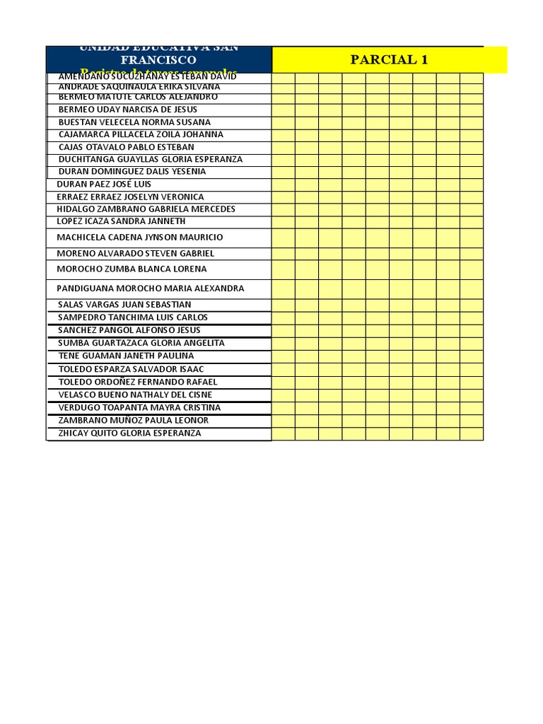 Formato Control de Tareas Estudiantes | PDF