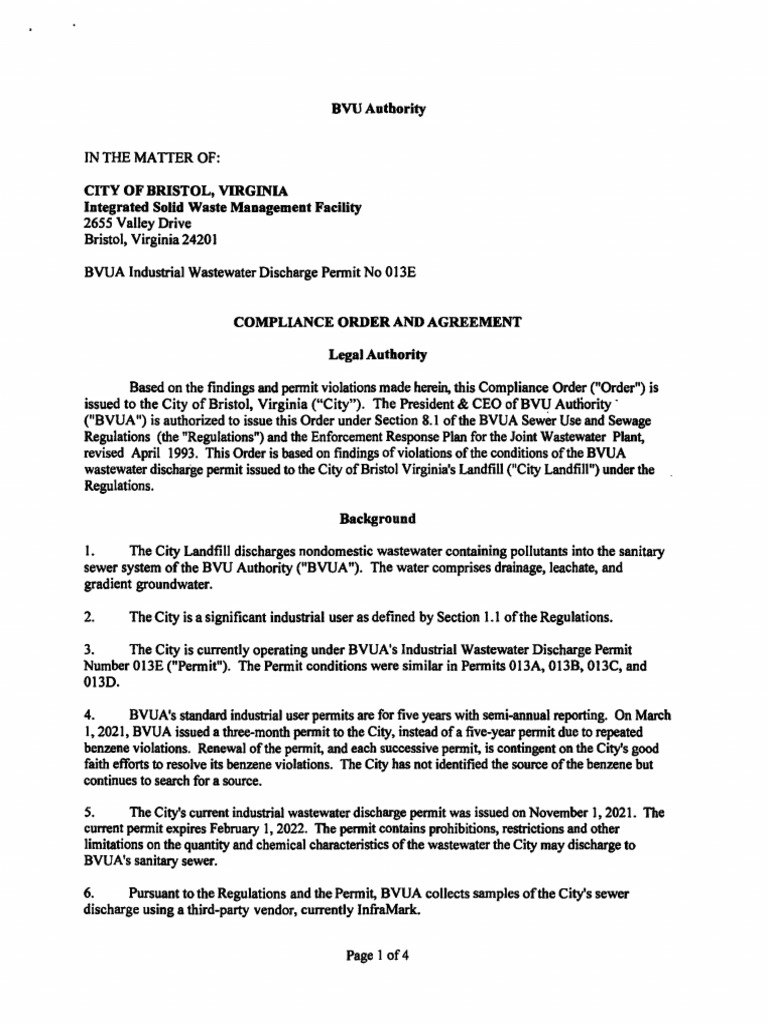 Compliance Order and Agreement | PDF