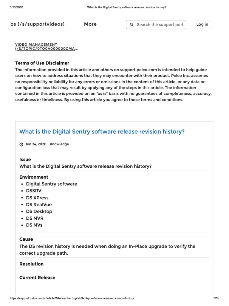 Digital Sentry Release History | PDF | Windows Server 2003 | Software