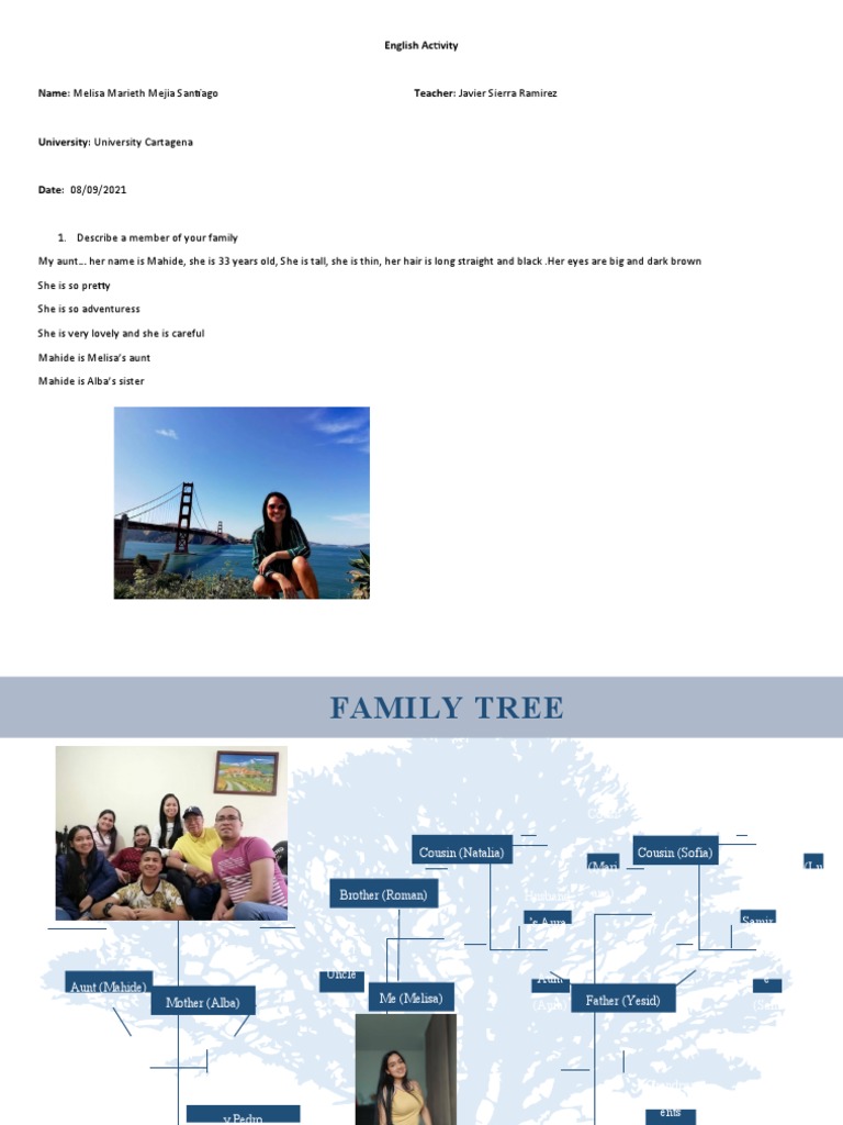 Family Description and Tree Activity | PDF | Family | Kinship And Descent