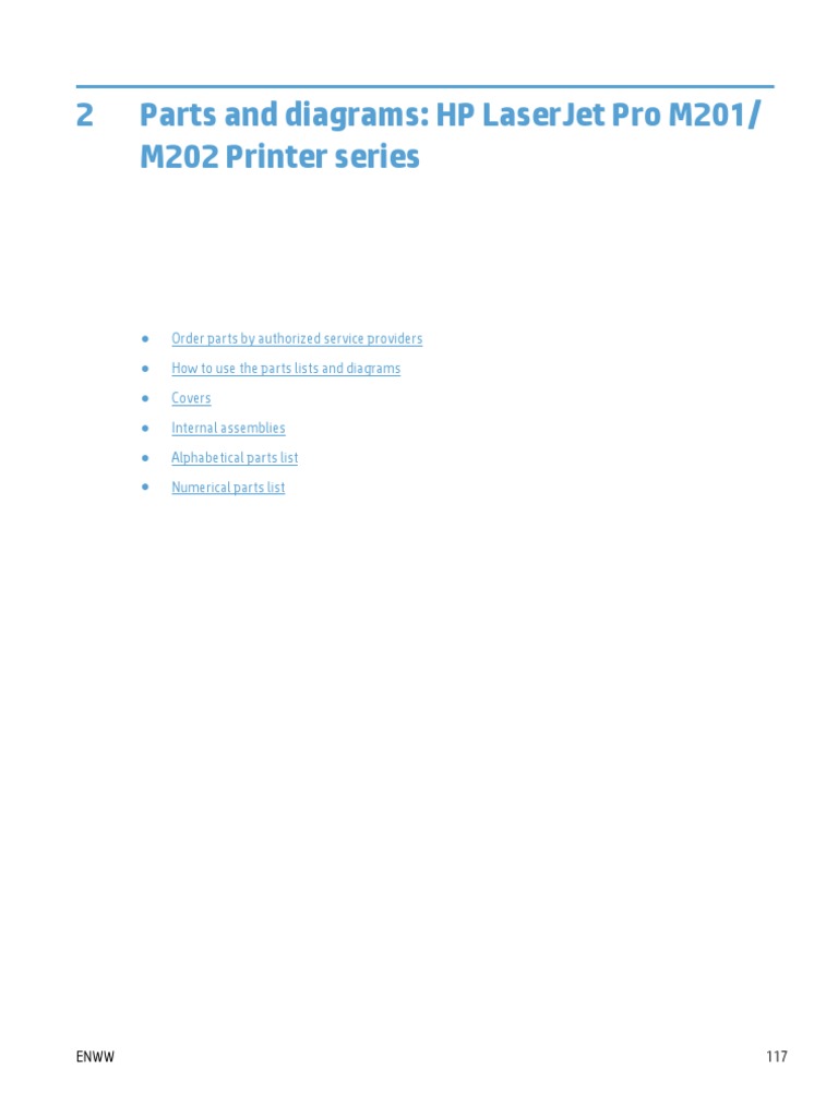 HP LaserJet M201/M202 Parts Guide | PDF | Image Scanner | Printer ...