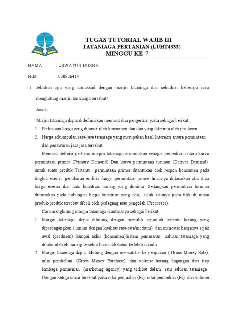 ttw3 Tataniaga | PDF