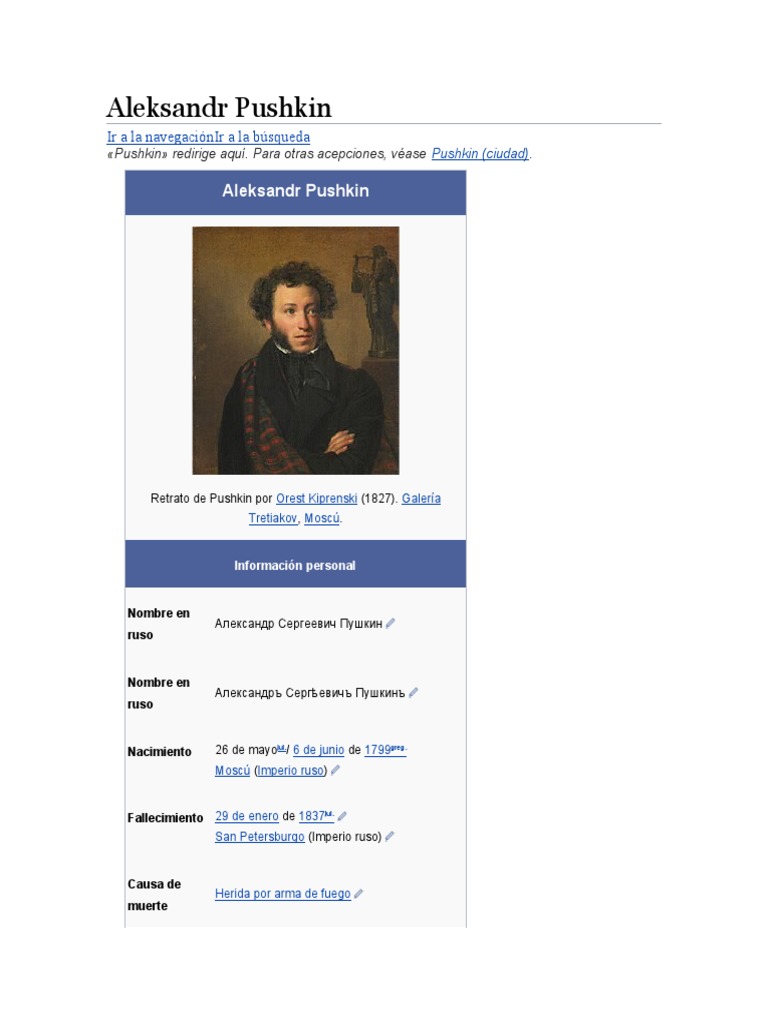 Aleksandr Pushkin | PDF | Alexander Pushkin | Gente rusa