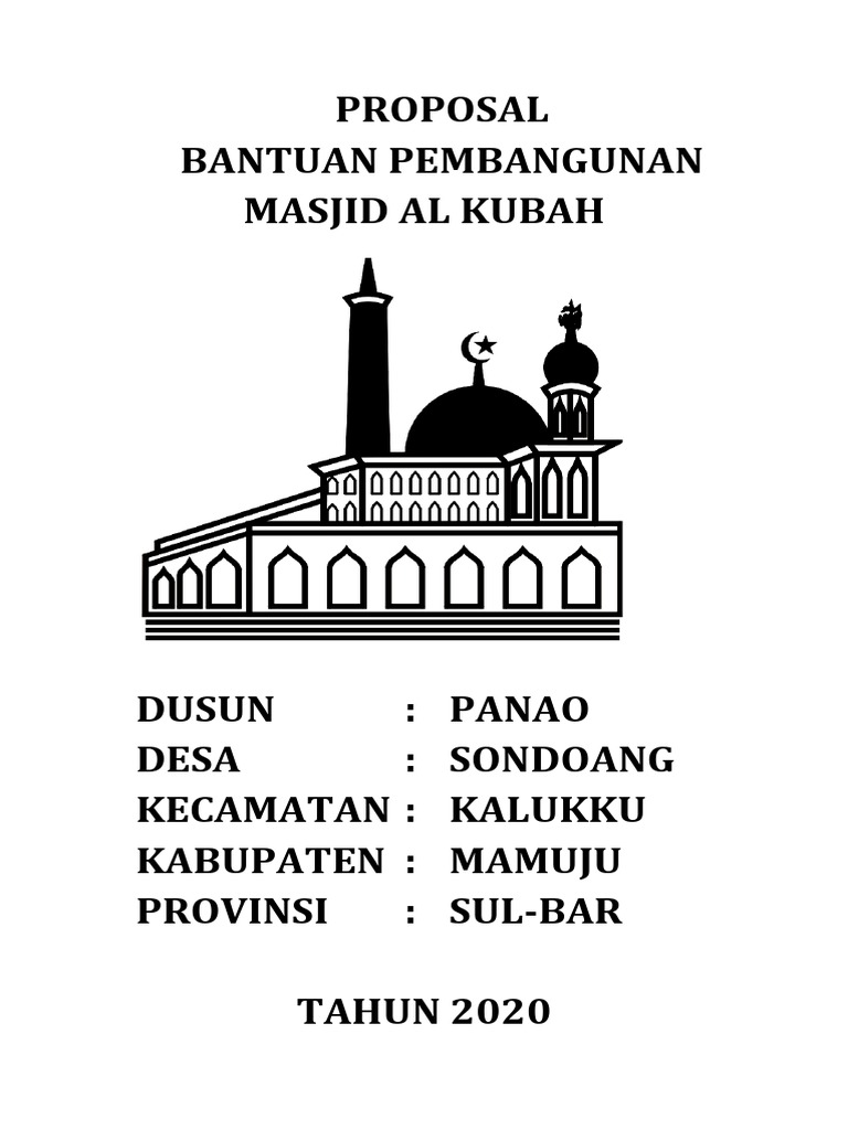 Proposal Masjid Miftahul Hidayah | PDF