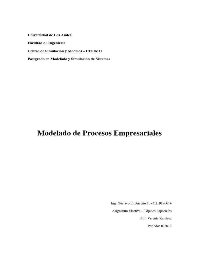 Modelado de Procesos Empresariales | PDF | Racionalidad | Sistema