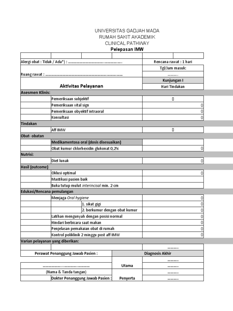 Clinical Pathway AFF IMW | PDF