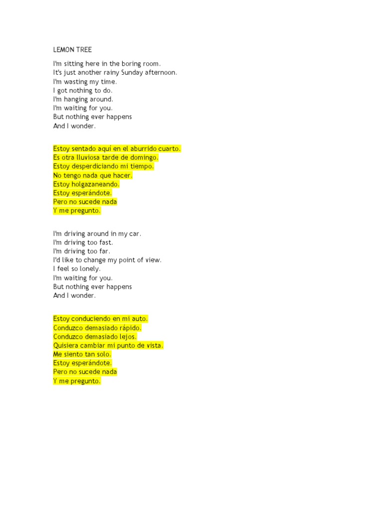 Lemon Tree | PDF | Música grabada