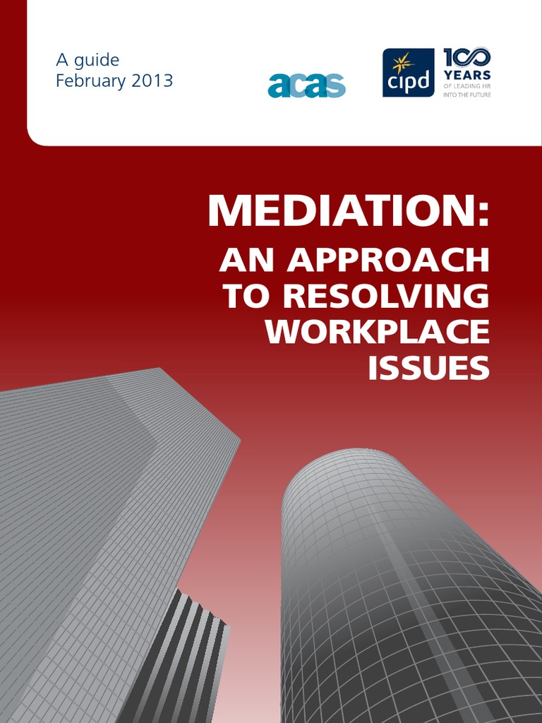 Mediation Approach Resolving Workplace | PDF | Mediation | Employment