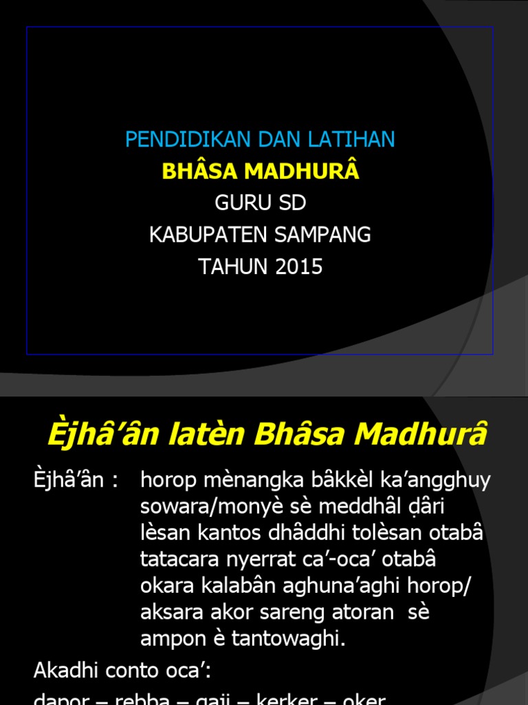 3 Ejaan Bhs Madura | PDF